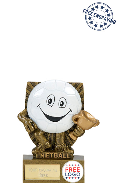 Netball Novelty & Gifts | FREE Engraving FREE Logo FAST Delivery | Trophyme